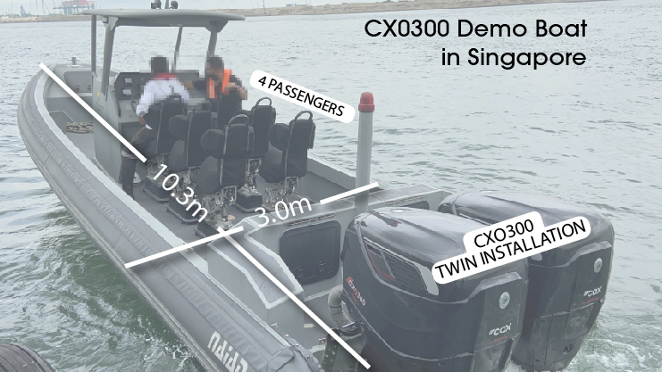 CXO300 Demo Boat in Singapore | COX Marine Asia